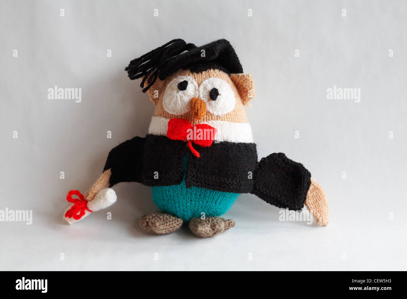Knitted graduate owl hi-res stock photography and images - Alamy