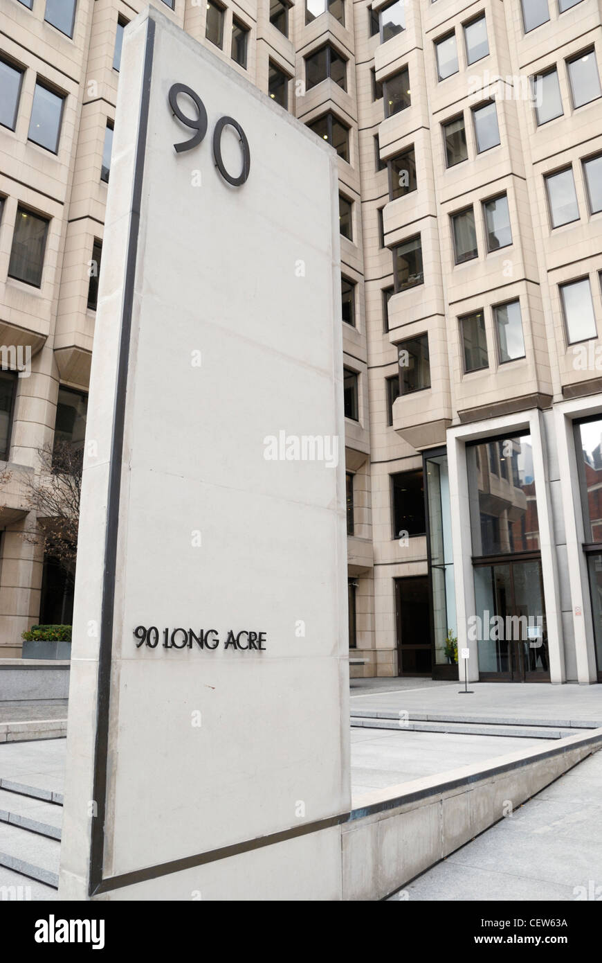 Office building at number 90 Long Acre, Covent Garden, London, England ...