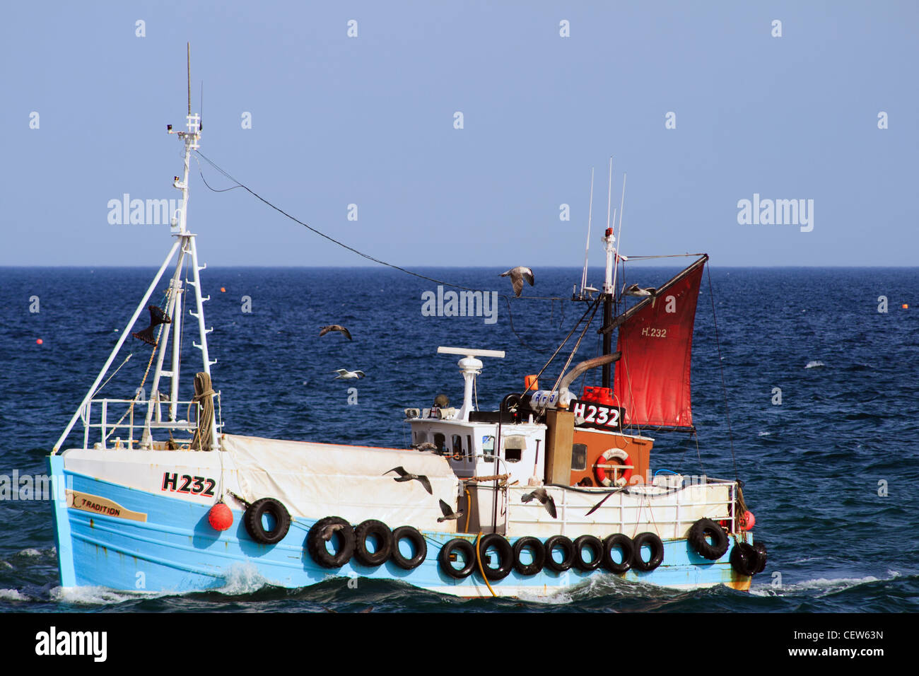 fishing boat at sea Stock Photo - Alamy