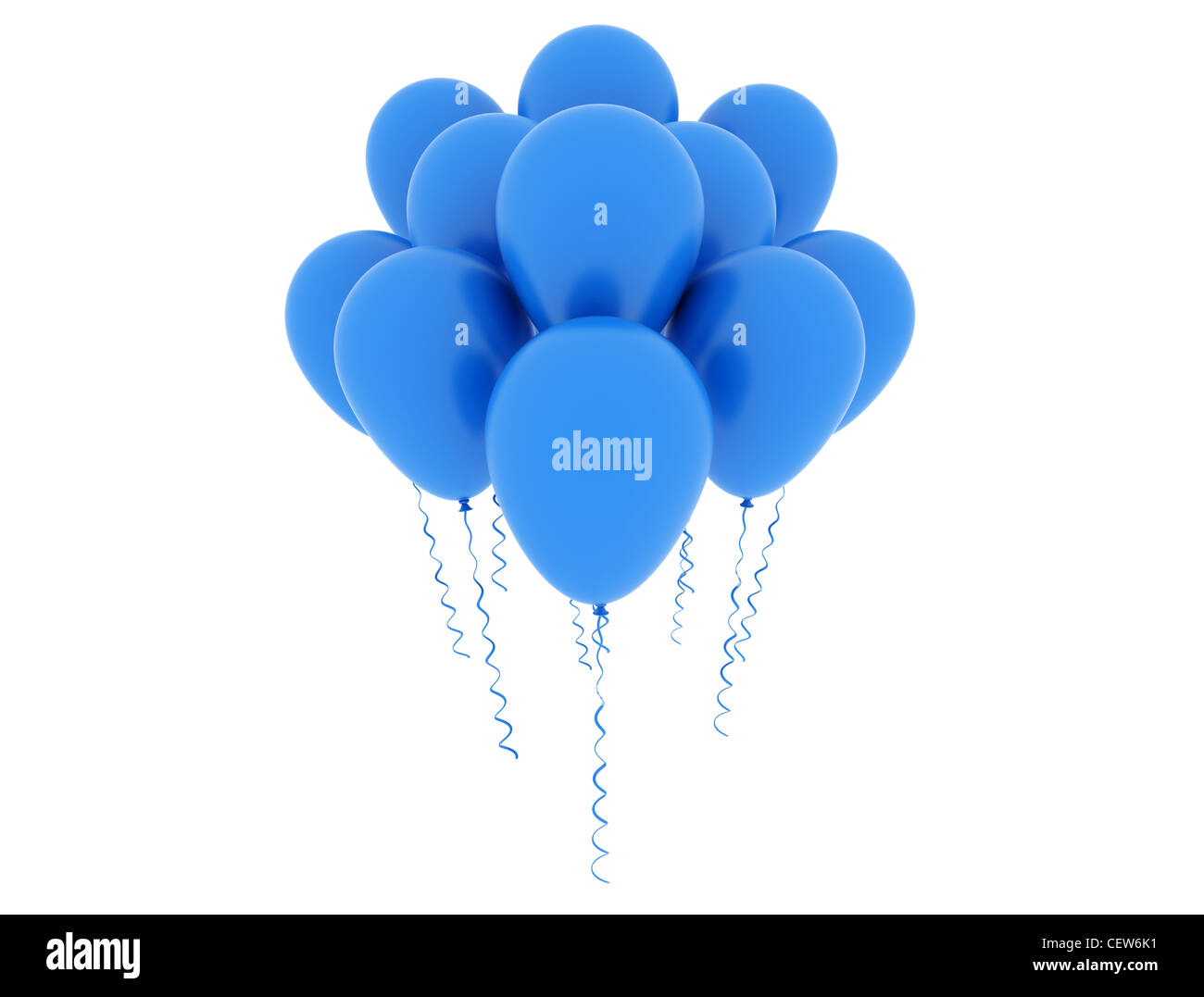 Group of blue balloons isolated on white Stock Photo - Alamy