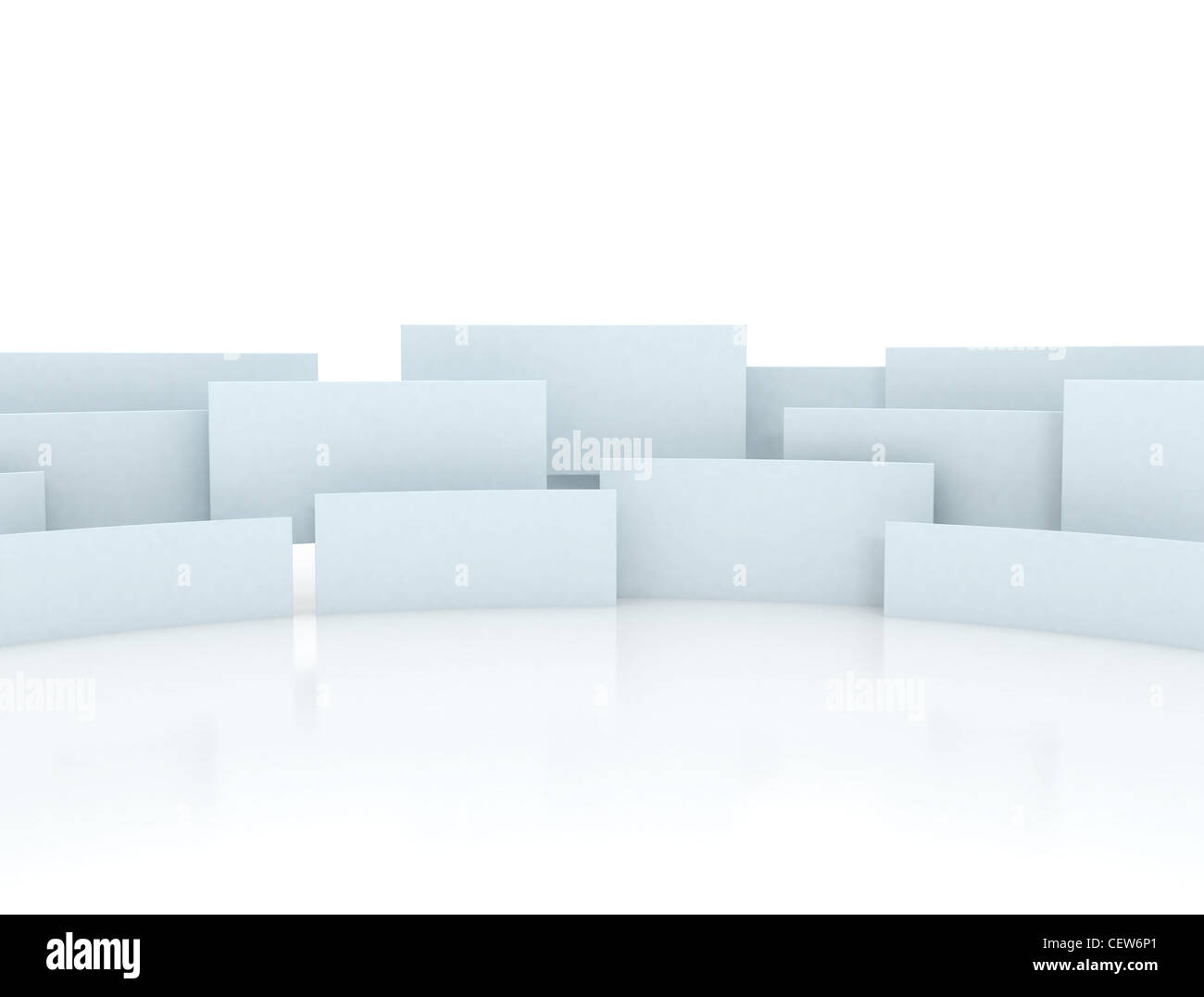 overlapping blank rectangles on white background Stock Photo - Alamy