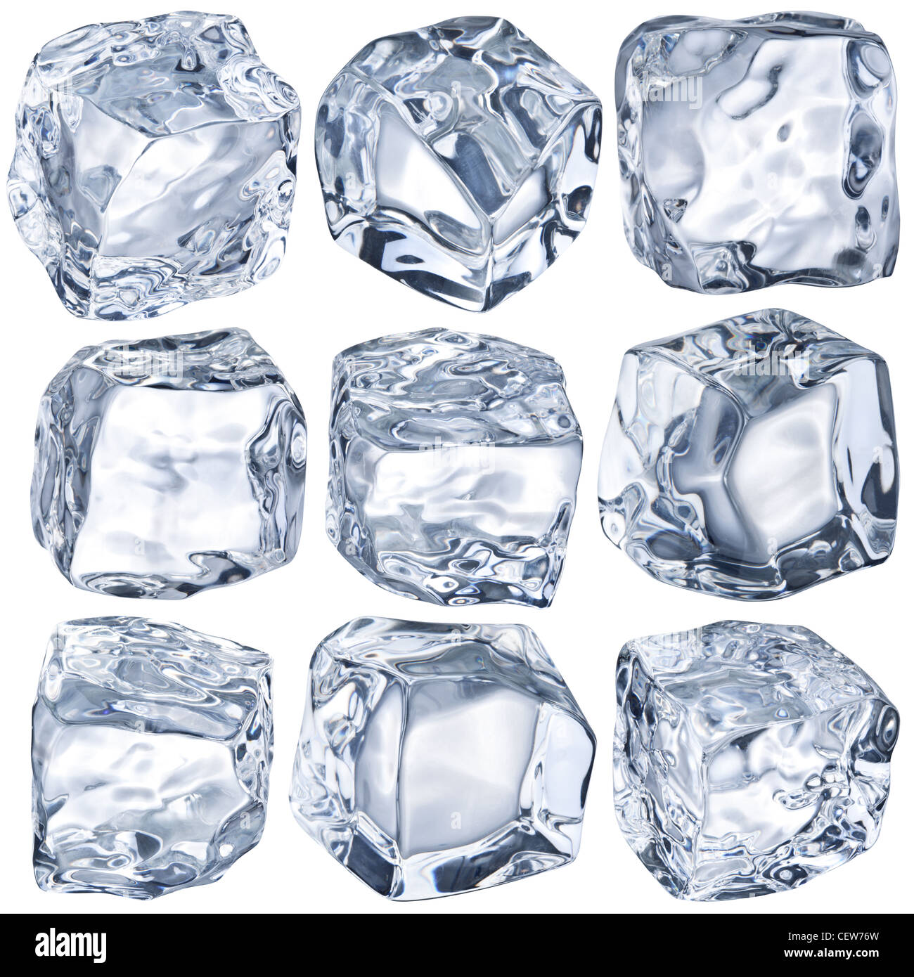 Cubes of ice on a white background. File contains the path to cut Stock ...
