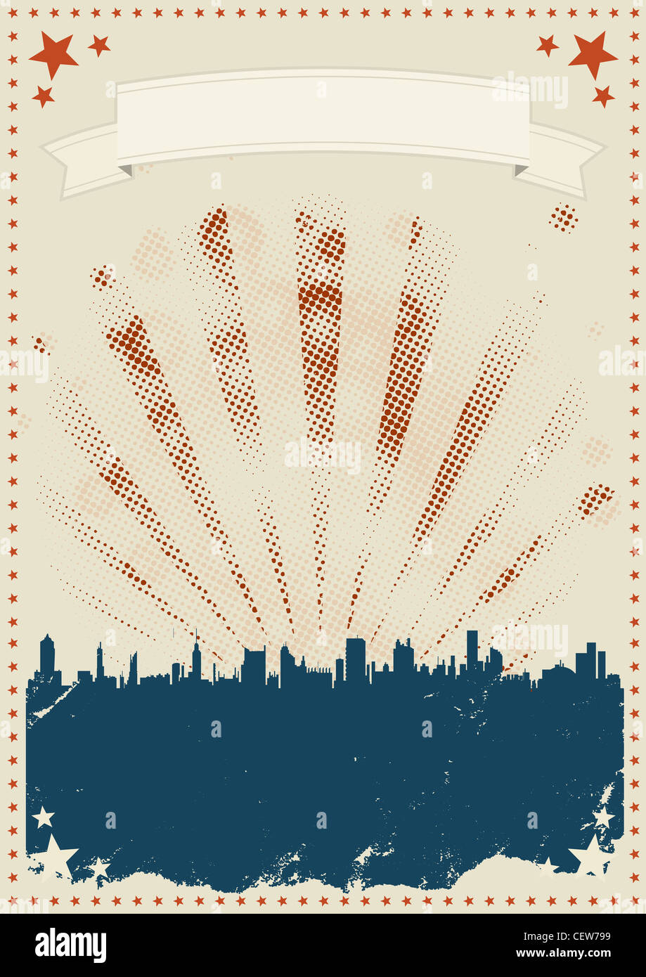 Vintage American Poster Background