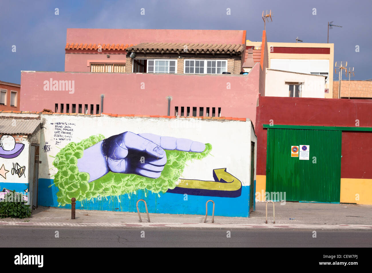 Graffiti street art in La Linea de la Concepcion, Cadiz, Andalusia ...