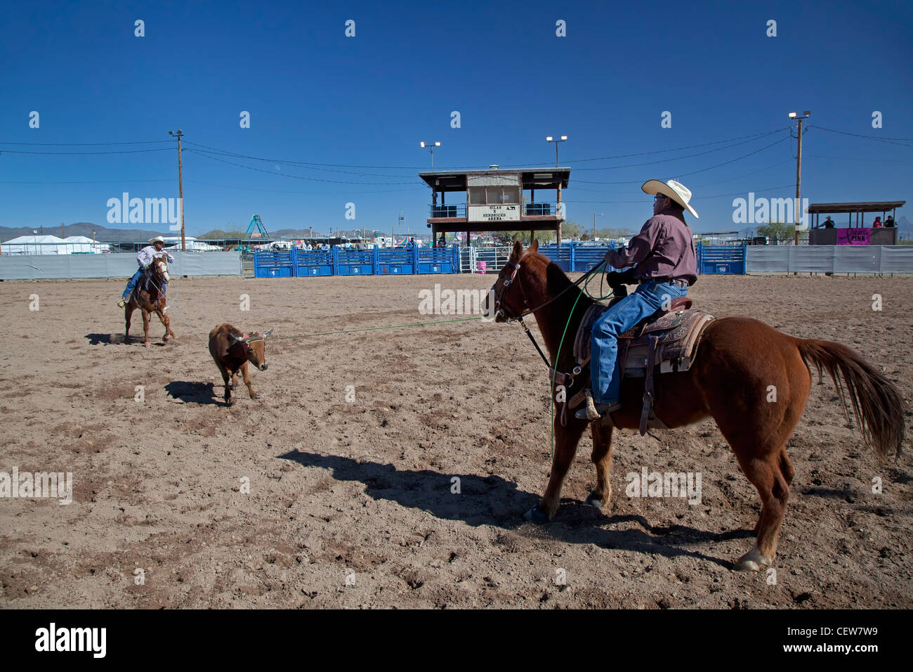 Team roping competition hi-res stock photography and images - Alamy