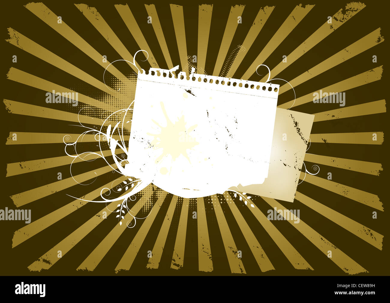 Illustration of an elegant retro-styled grunge poster Stock Photo - Alamy