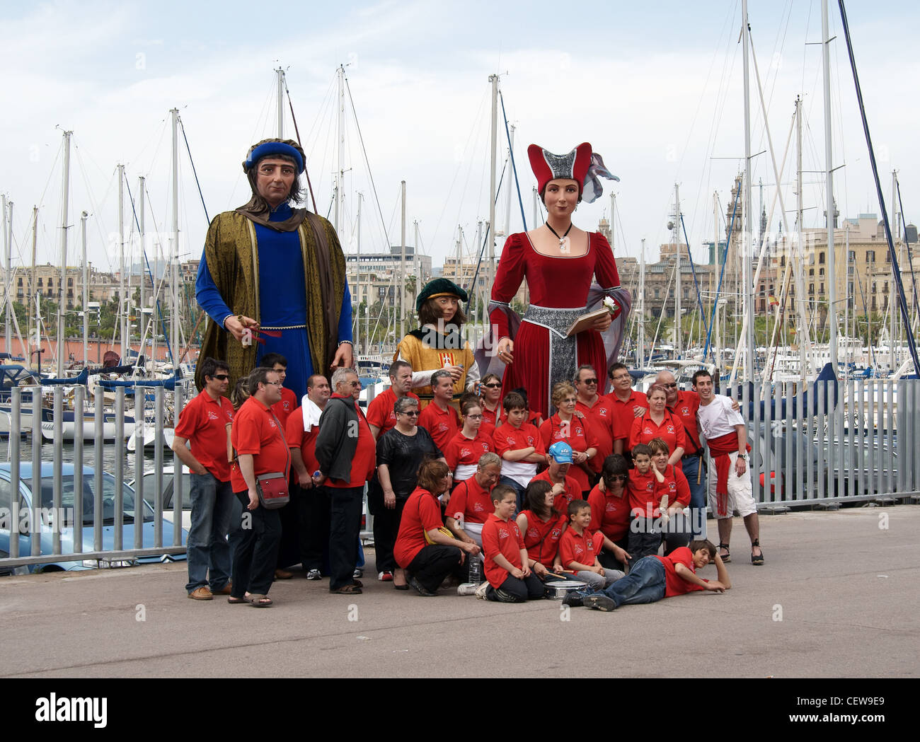 Catalan Gegants and Capgros figures in Barcelona Stock Photo - Alamy