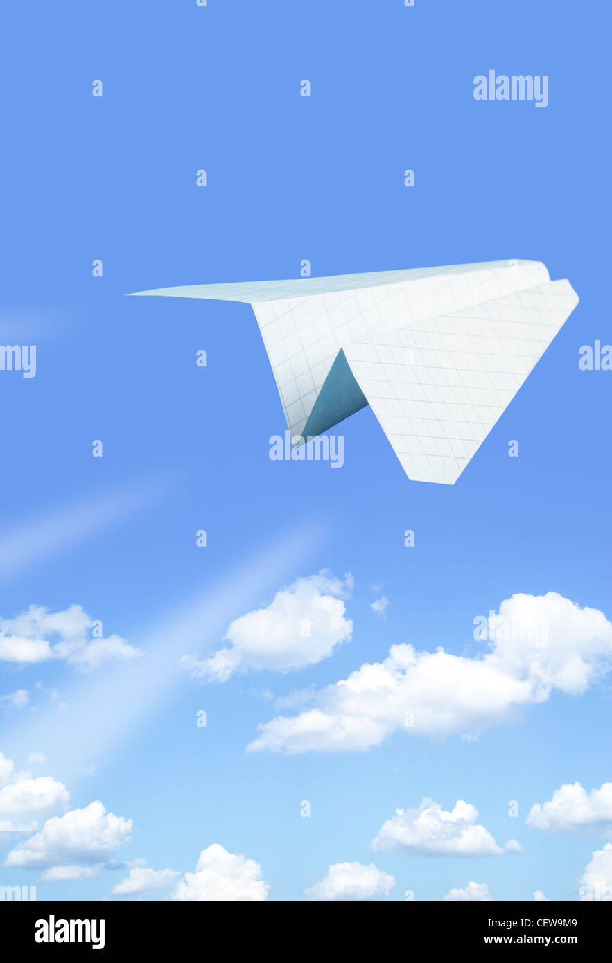 Flying paper plane hi-res stock photography and images - Alamy