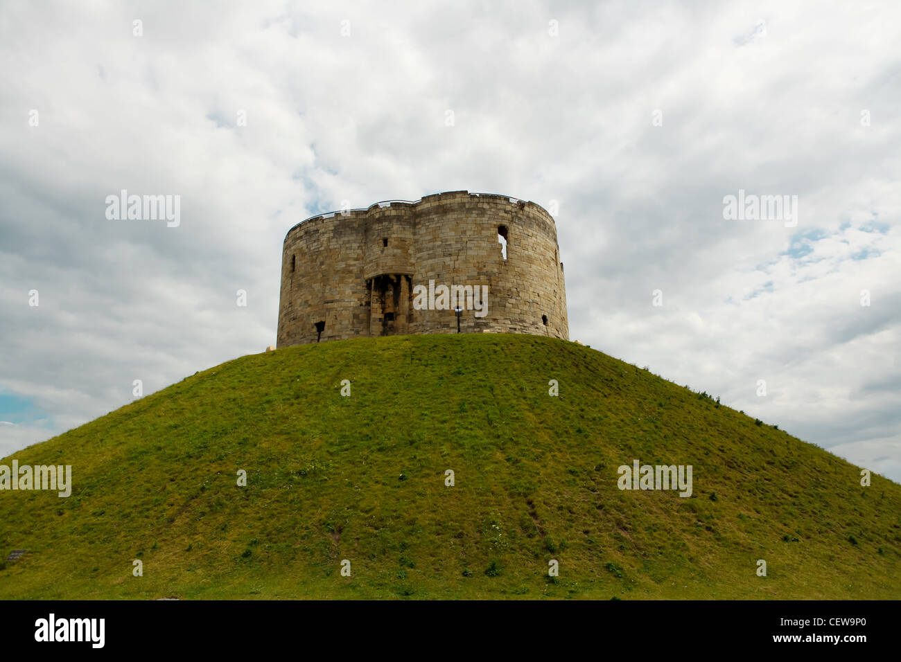 Clifford's Tower, the keep of York Castle, York, England Stock Photo ...