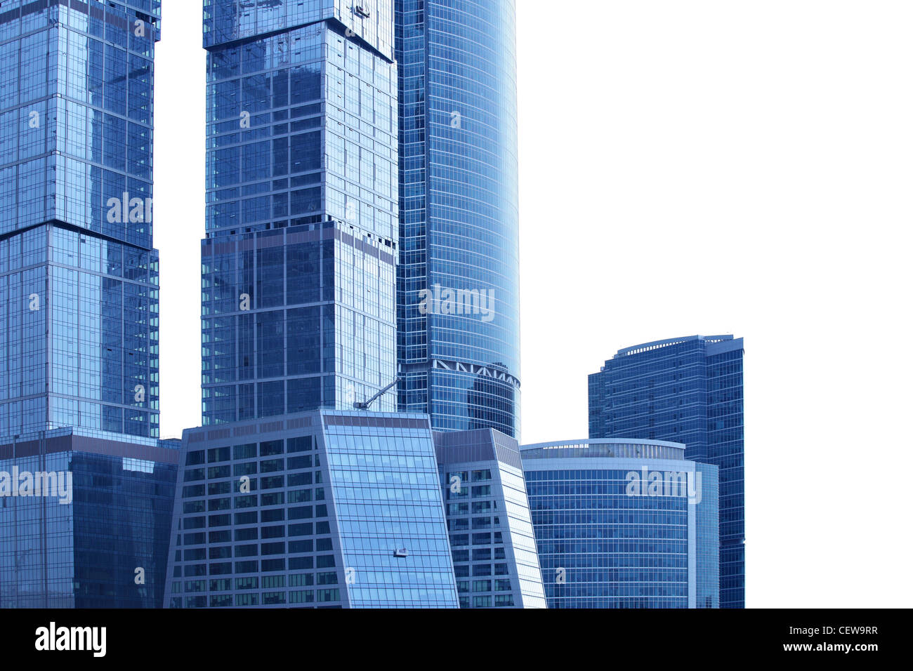 Modern skyscrapers isolated over white background Stock Photo - Alamy