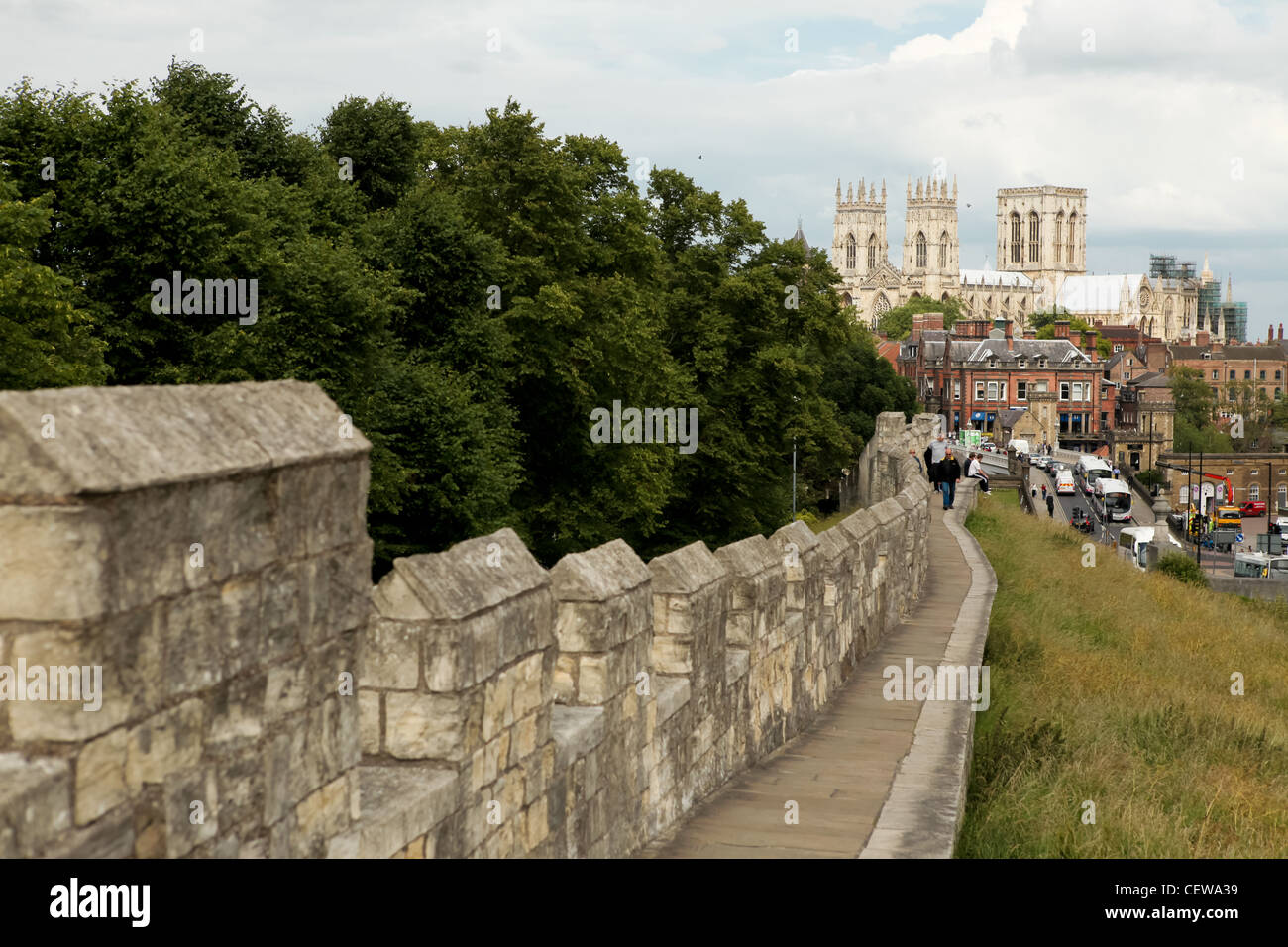 York Roman city walls, York, England Stock Photo - Alamy