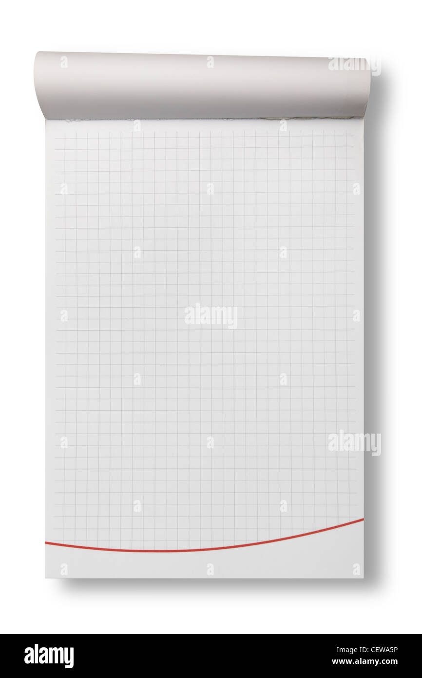 Blank notebook isolated over the white background Stock Photo - Alamy