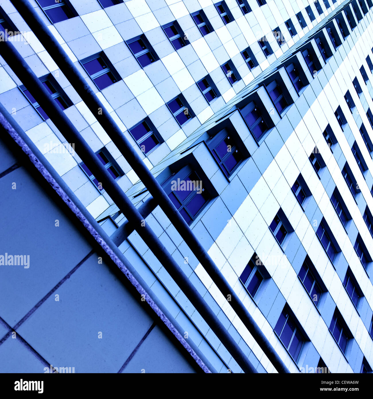 Wall of modern high rise residential building Stock Photo - Alamy
