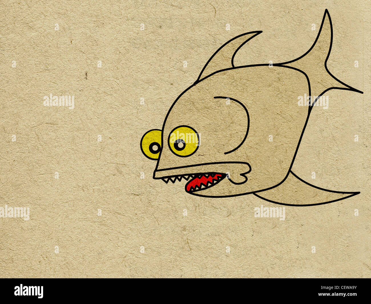 mad fish on grunge background Stock Photo - Alamy