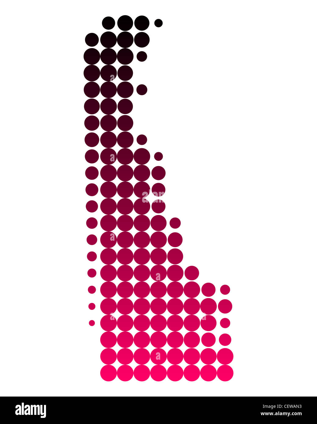 Map of Delaware Stock Photo - Alamy