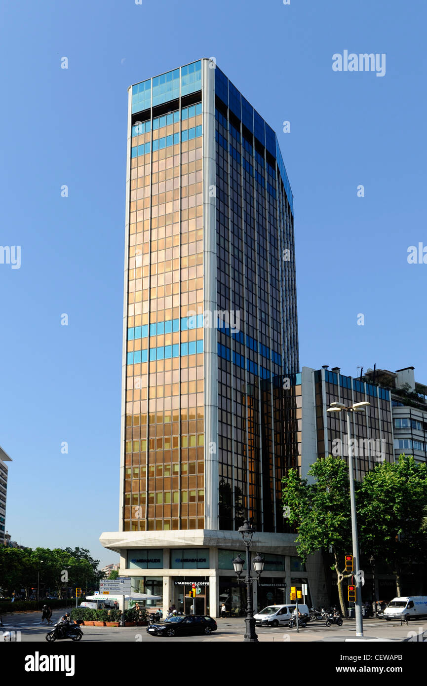 Modern Glass Building Barcelona Spain Europe Catalonia Stock Photo - Alamy