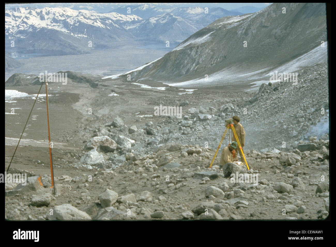 Geologists use precise leveling techniques and tiltmeters to monitor ...