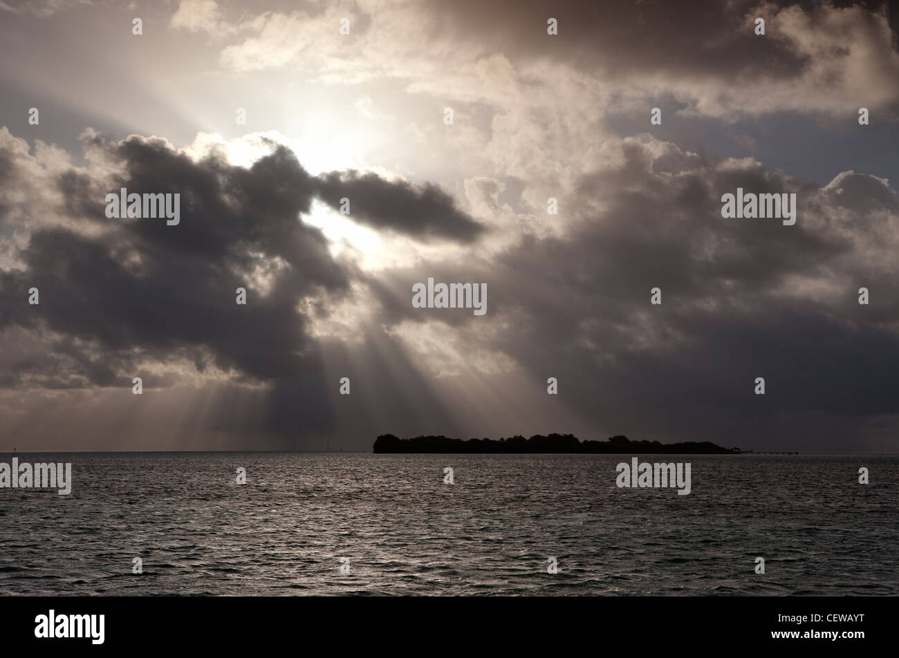 Sunbeams over the Florida Keys, Florida, USA Stock Photo - Alamy
