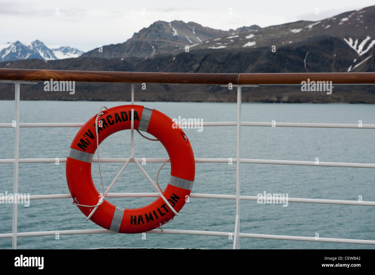 A photograph of a Lifering on a cruise ship Stock Photo - Alamy