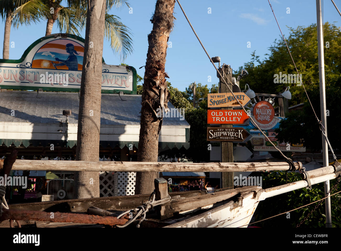 Mallory square, Key West, USA Stock Photo - Alamy