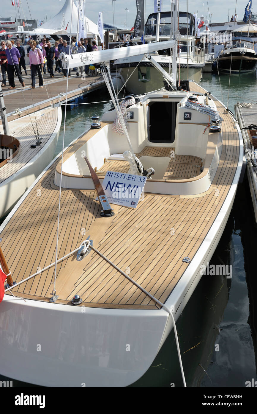 Rustler 33 sailboat debut Southampton Boat Show 2011 England UK Stock ...