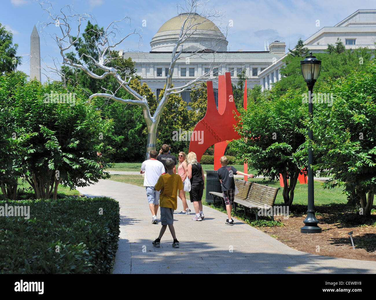 Cheval Rouge by Calder and Graft by Roxy Paine in the Smithsonian ...
