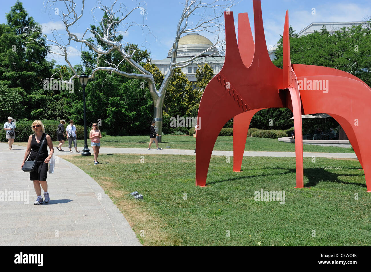 Cheval Rouge by Calder and Graft by Roxy Paine in the Smithsonian ...