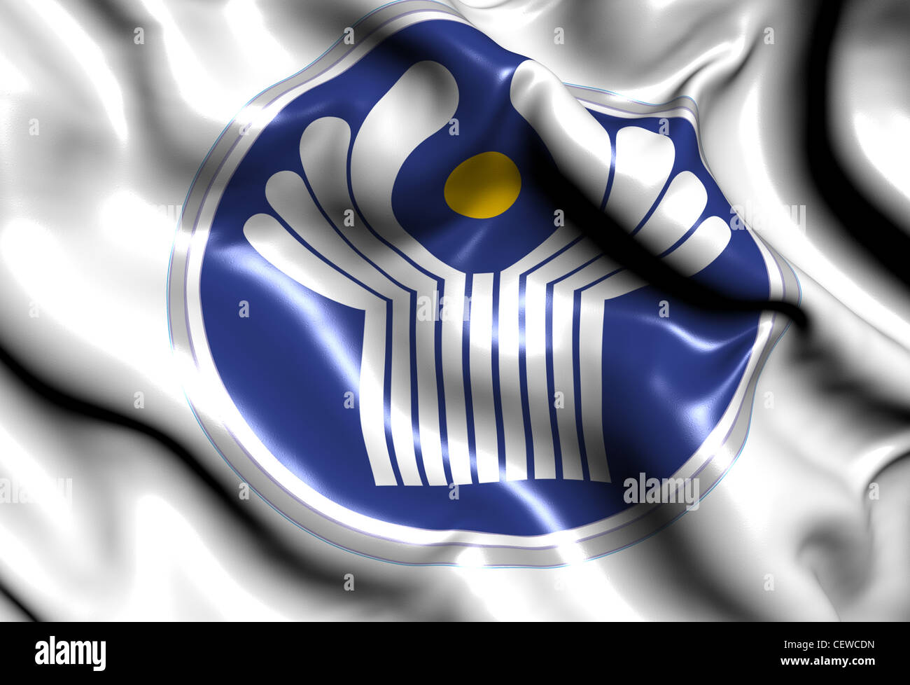 Commonwealth of Independent States Flag. Close Up Stock Photo - Alamy