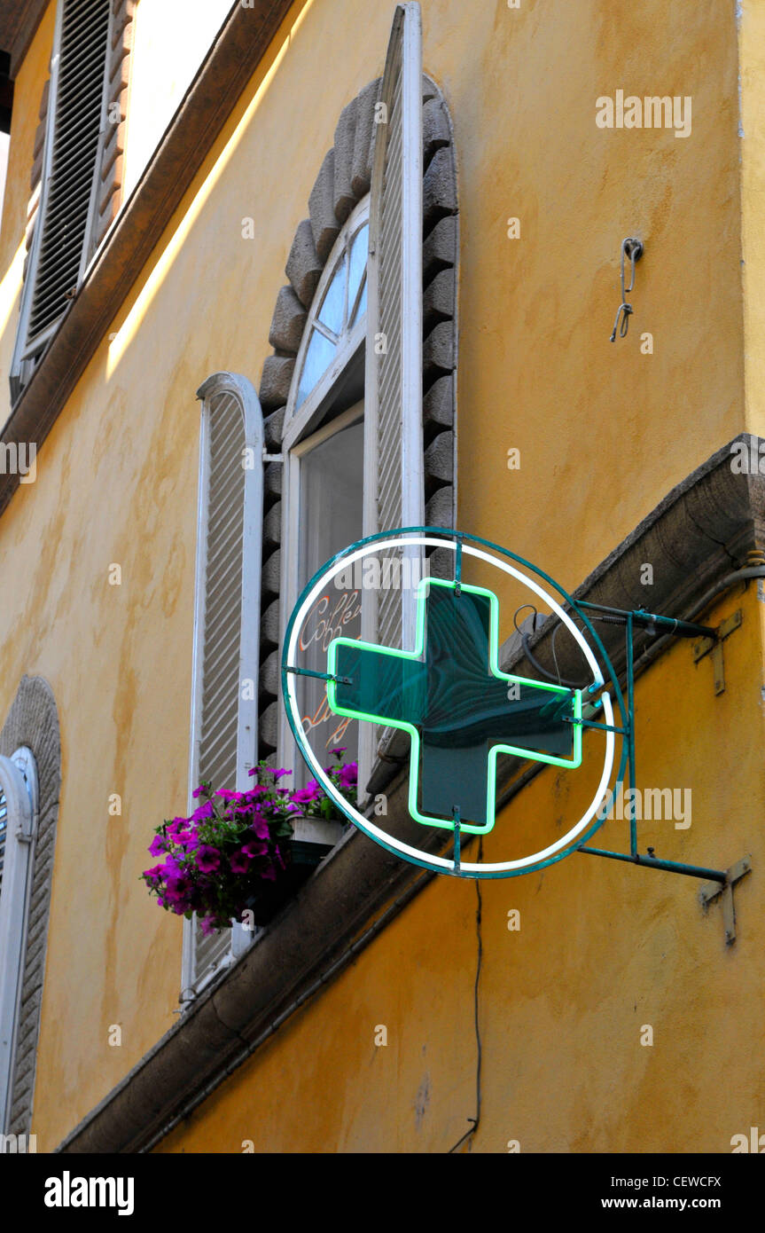 Pharmacy Sign Lucca Italy Tuscany Europe Mediterranean Stock Photo - Alamy