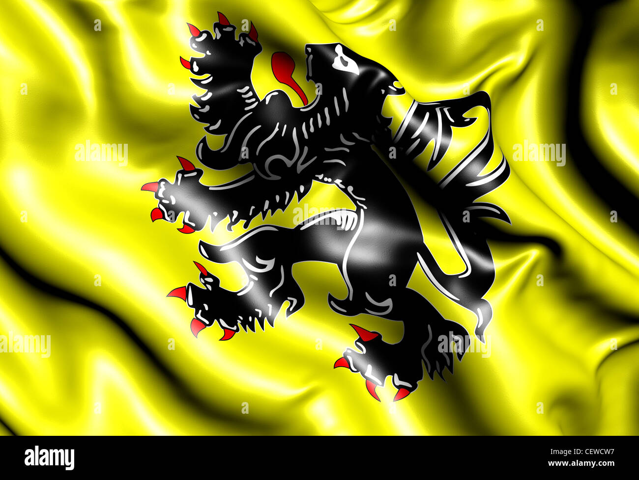 Flag of Flanders. Close up Stock Photo - Alamy