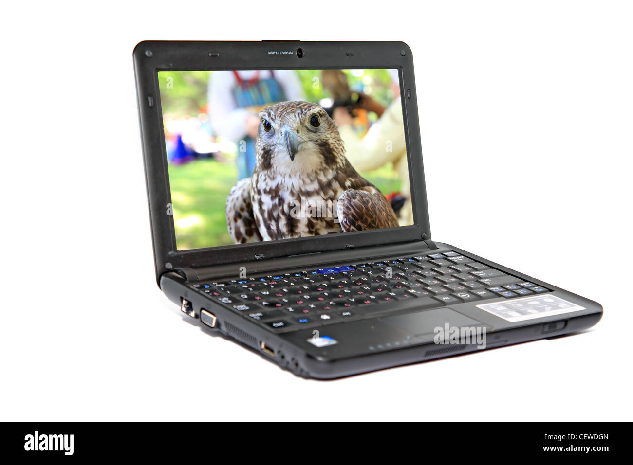 modern netbook on white background Stock Photo - Alamy
