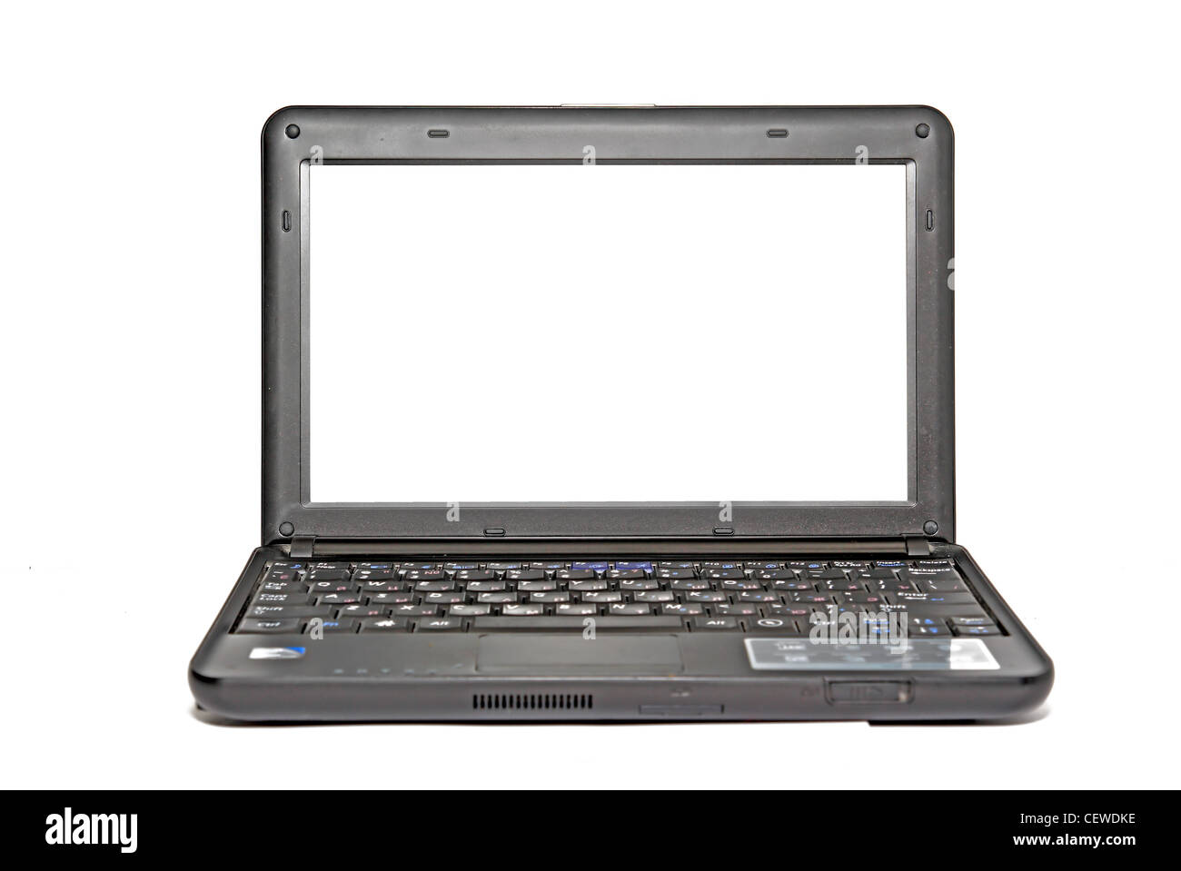 modern netbook on white background Stock Photo - Alamy