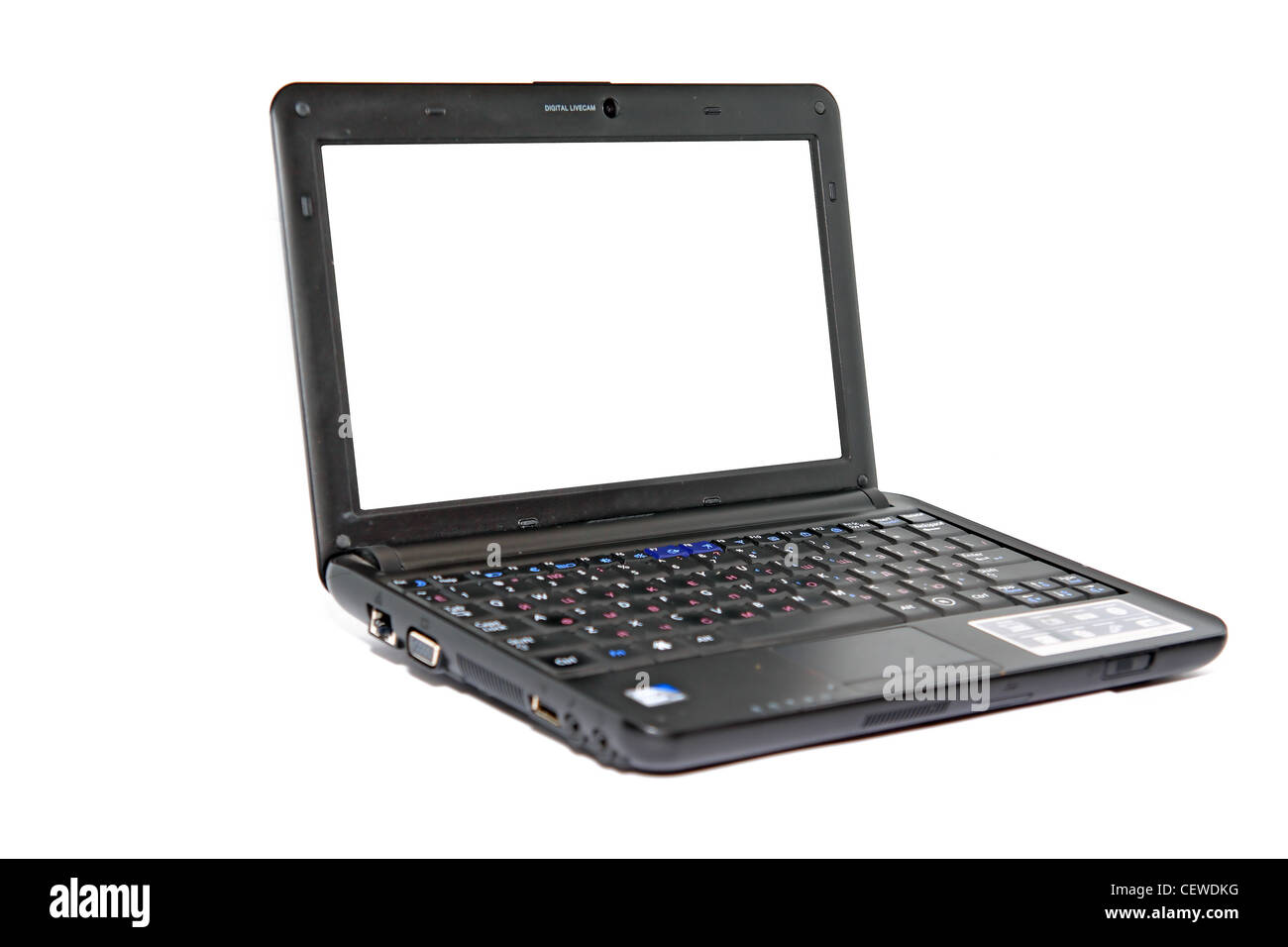 modern netbook on white background Stock Photo - Alamy