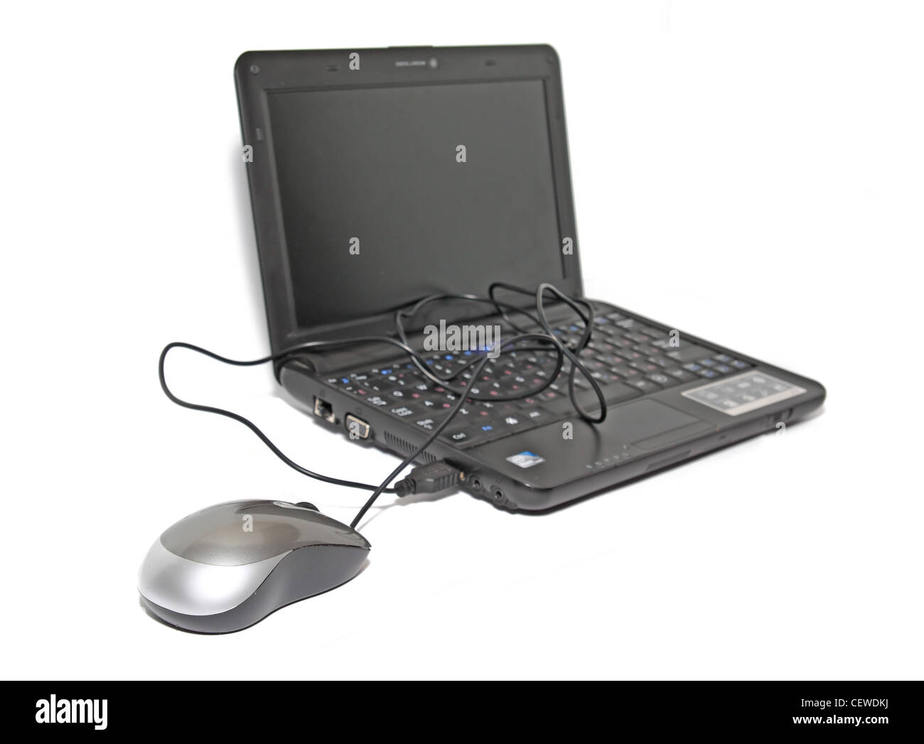 modern netbook on white background Stock Photo - Alamy
