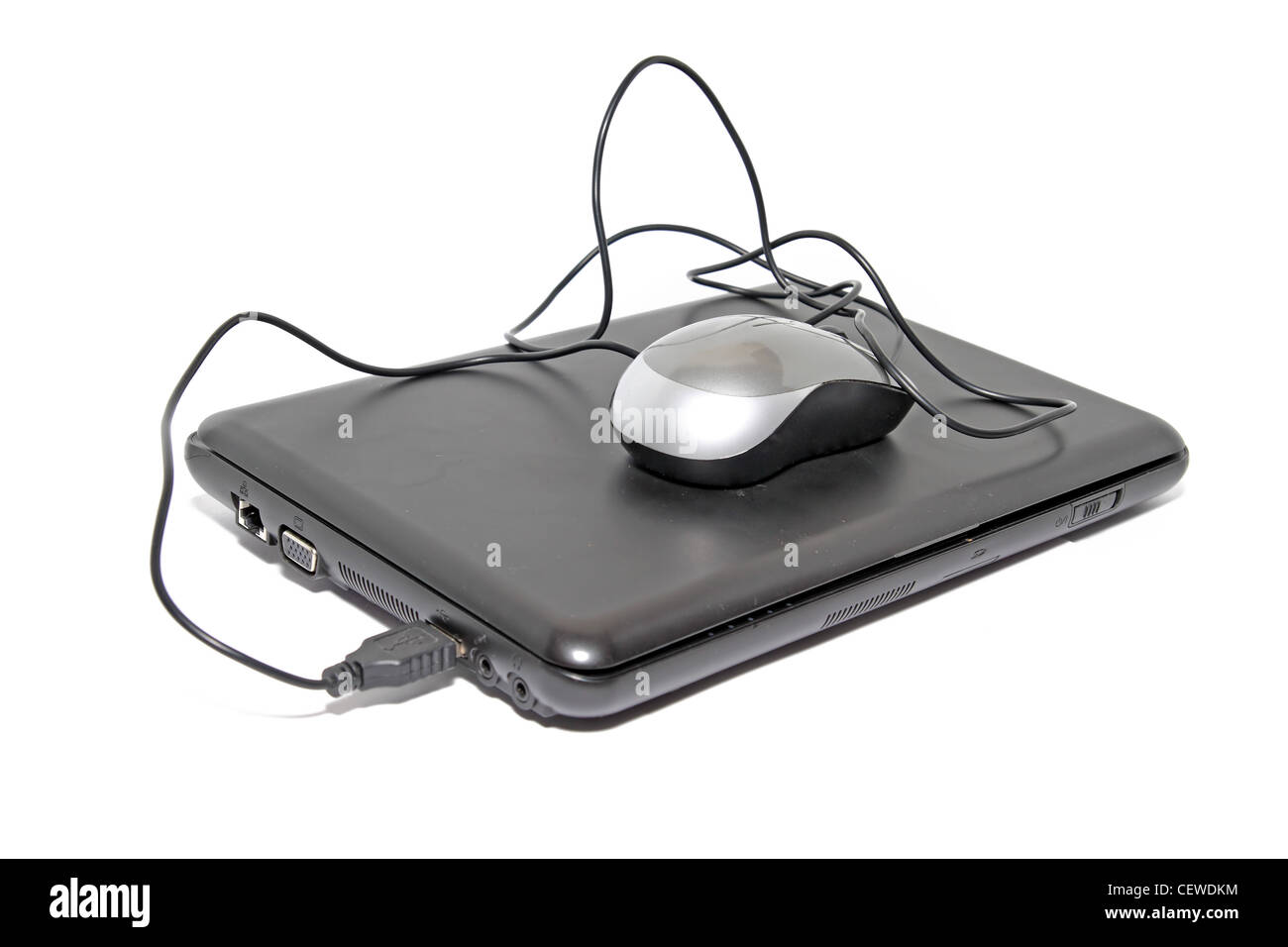 modern netbook on white background Stock Photo - Alamy