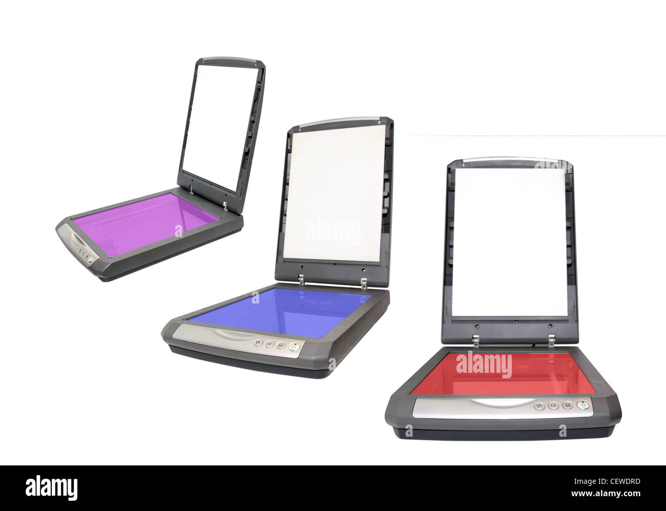 set scanner on white background Stock Photo - Alamy