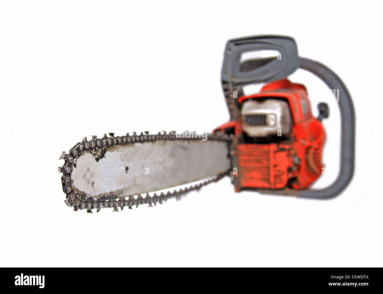 aging saw on white background Stock Photo - Alamy