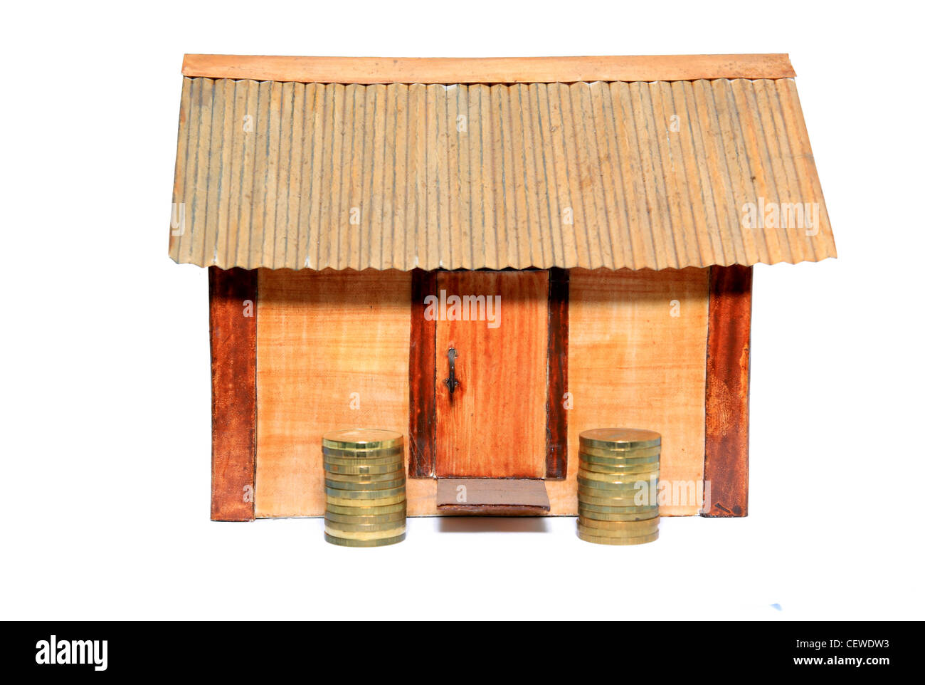 toy house on white background Stock Photo - Alamy