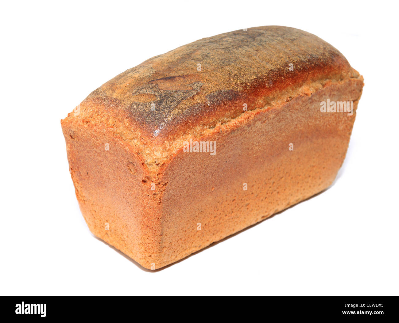 brown bread on white background Stock Photo - Alamy