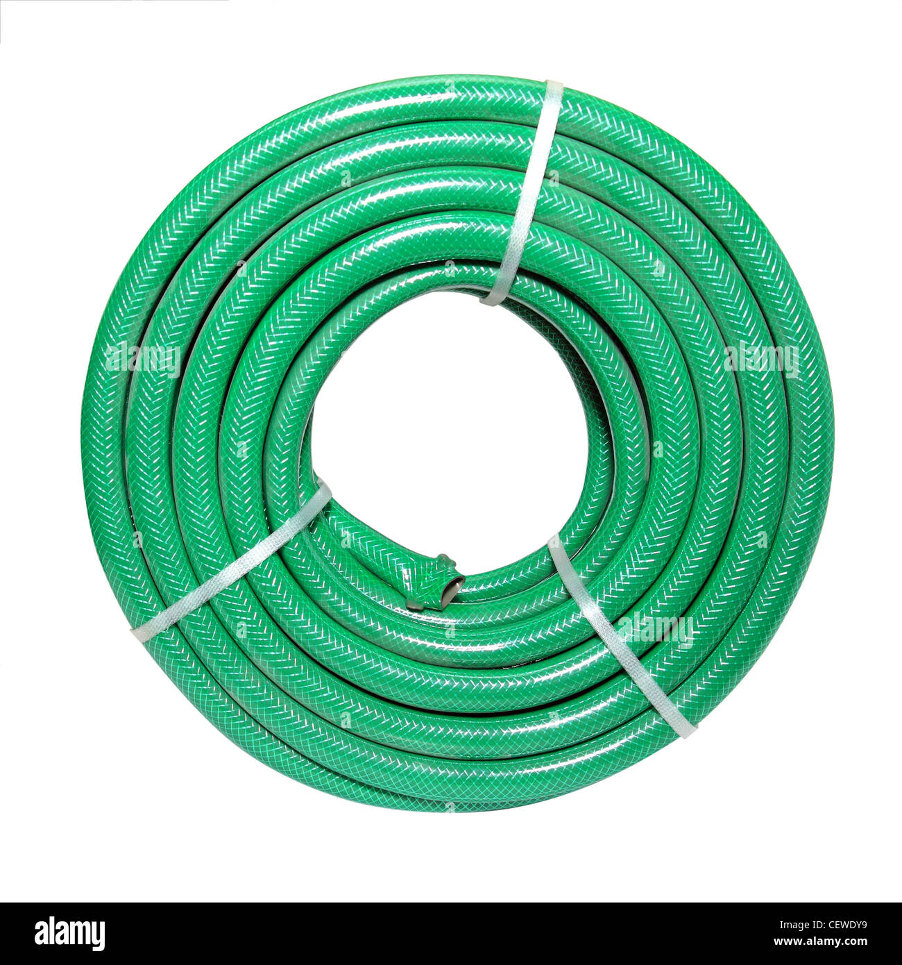 green hose on white background Stock Photo - Alamy