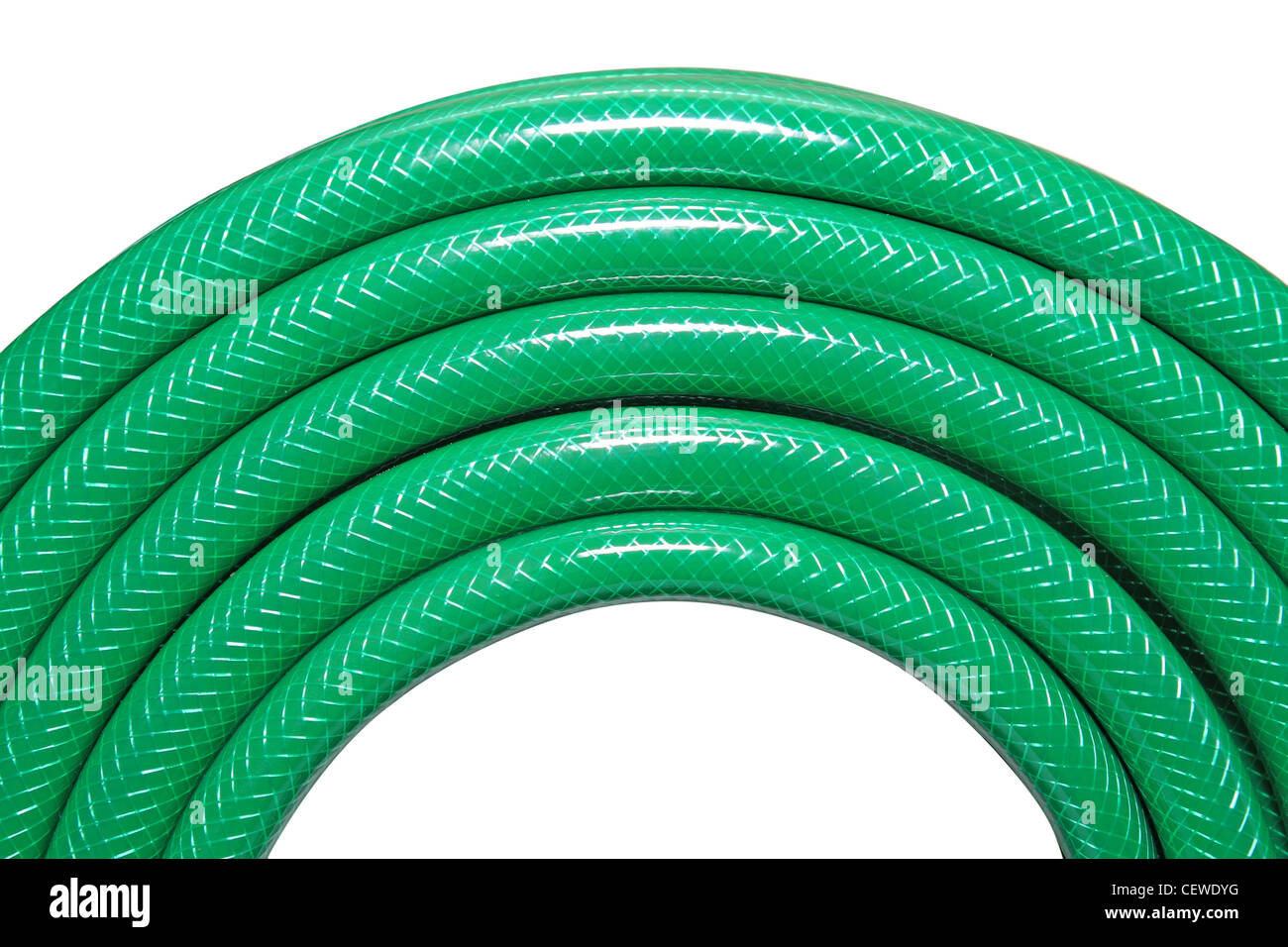 green hose on white background Stock Photo - Alamy