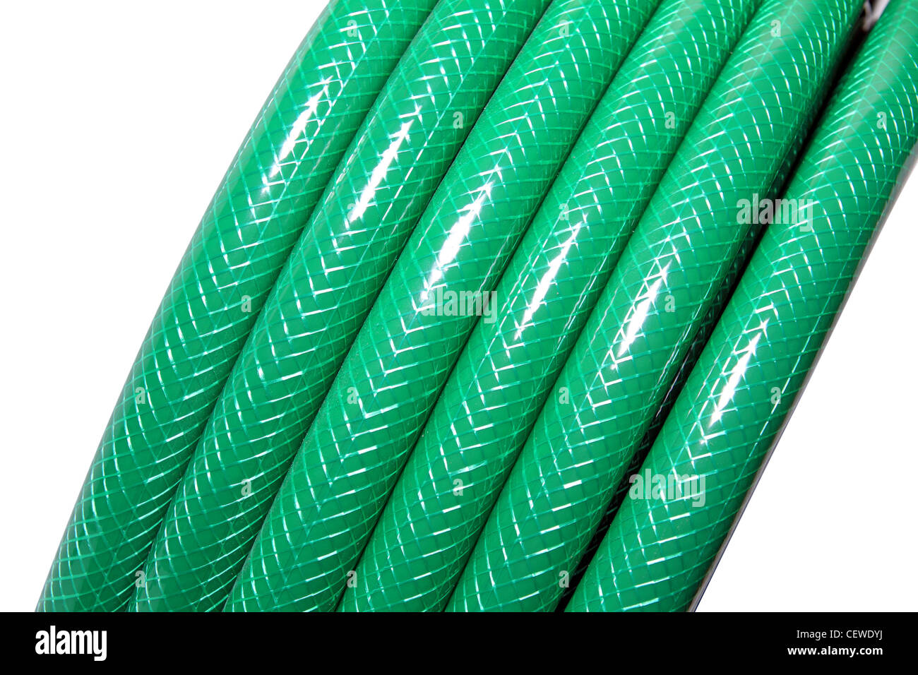 green hose on white background Stock Photo - Alamy