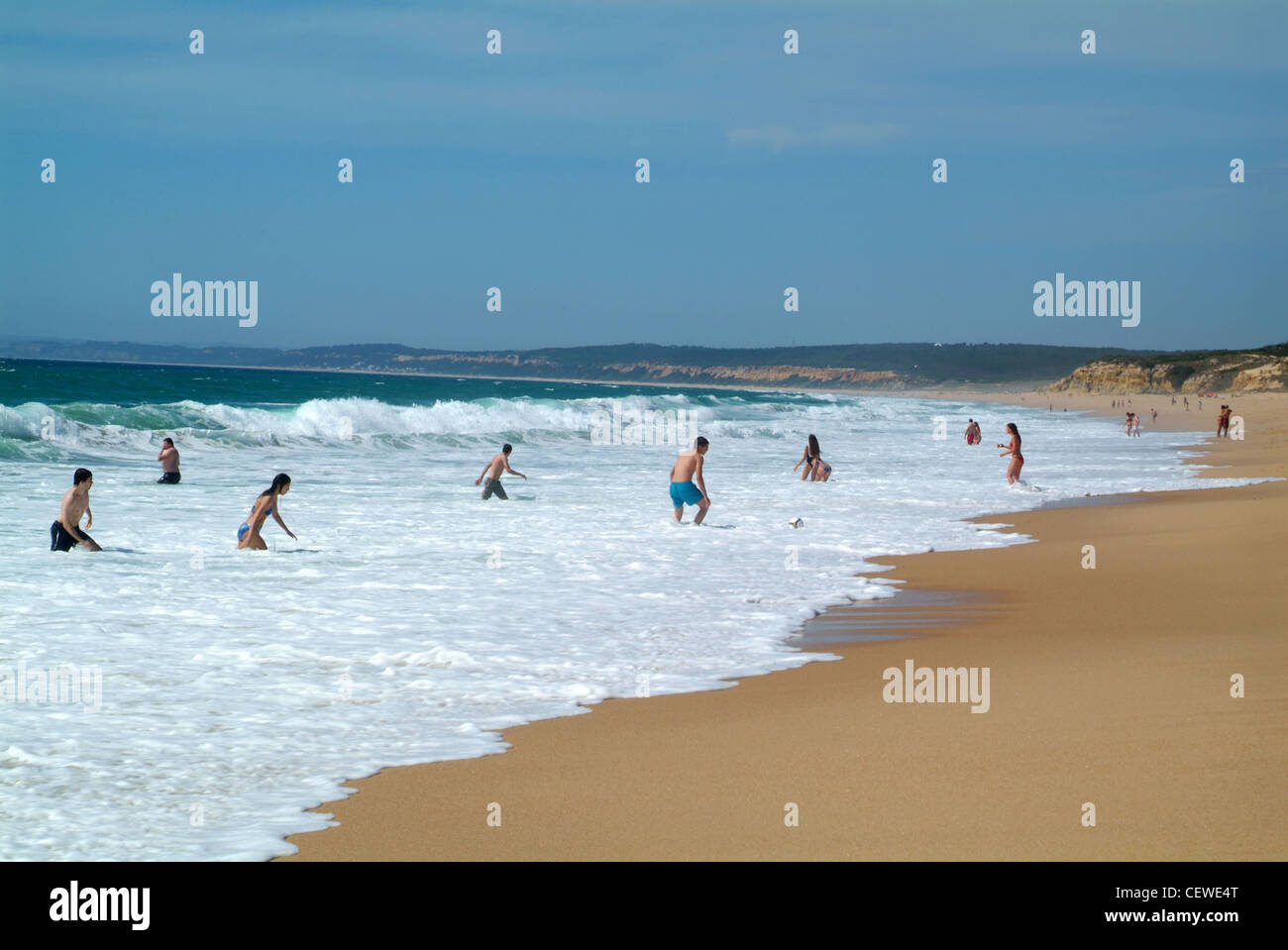 Praia de Costa da Caparica, Meco, Lisboa, Portugal Stock Photo - Alamy