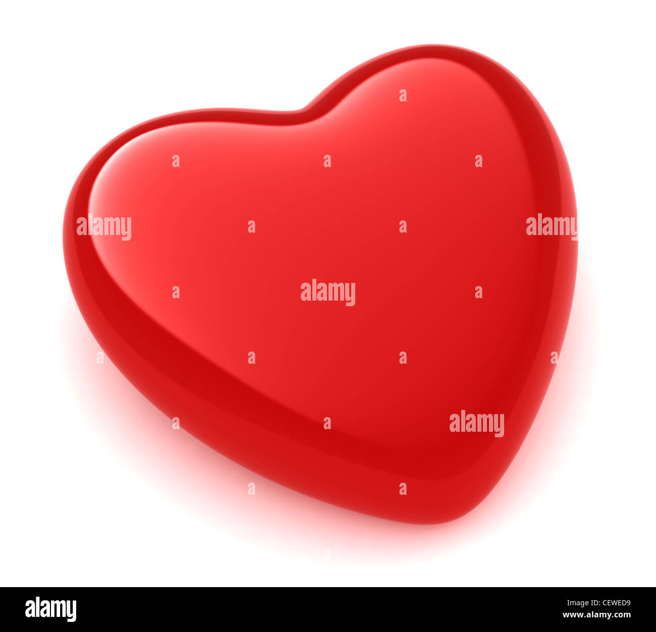 3D Illustration of a Red Heart Stock Photo - Alamy