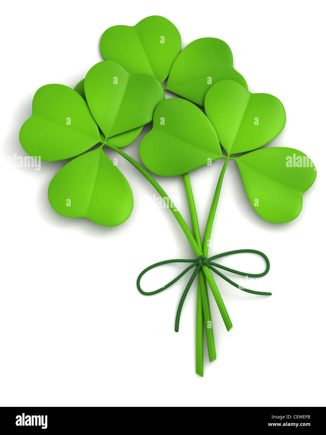 3D Illustration Featuring Shamrocks Stock Photo - Alamy