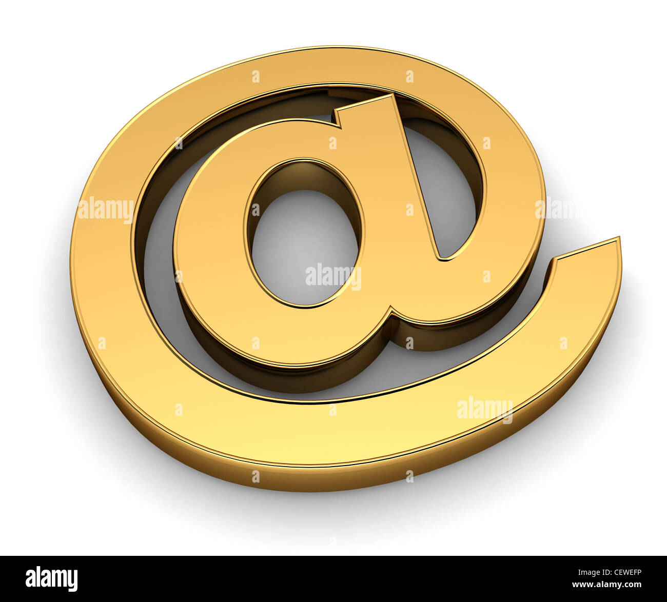 3D Illustration of an at Sign Stock Photo - Alamy