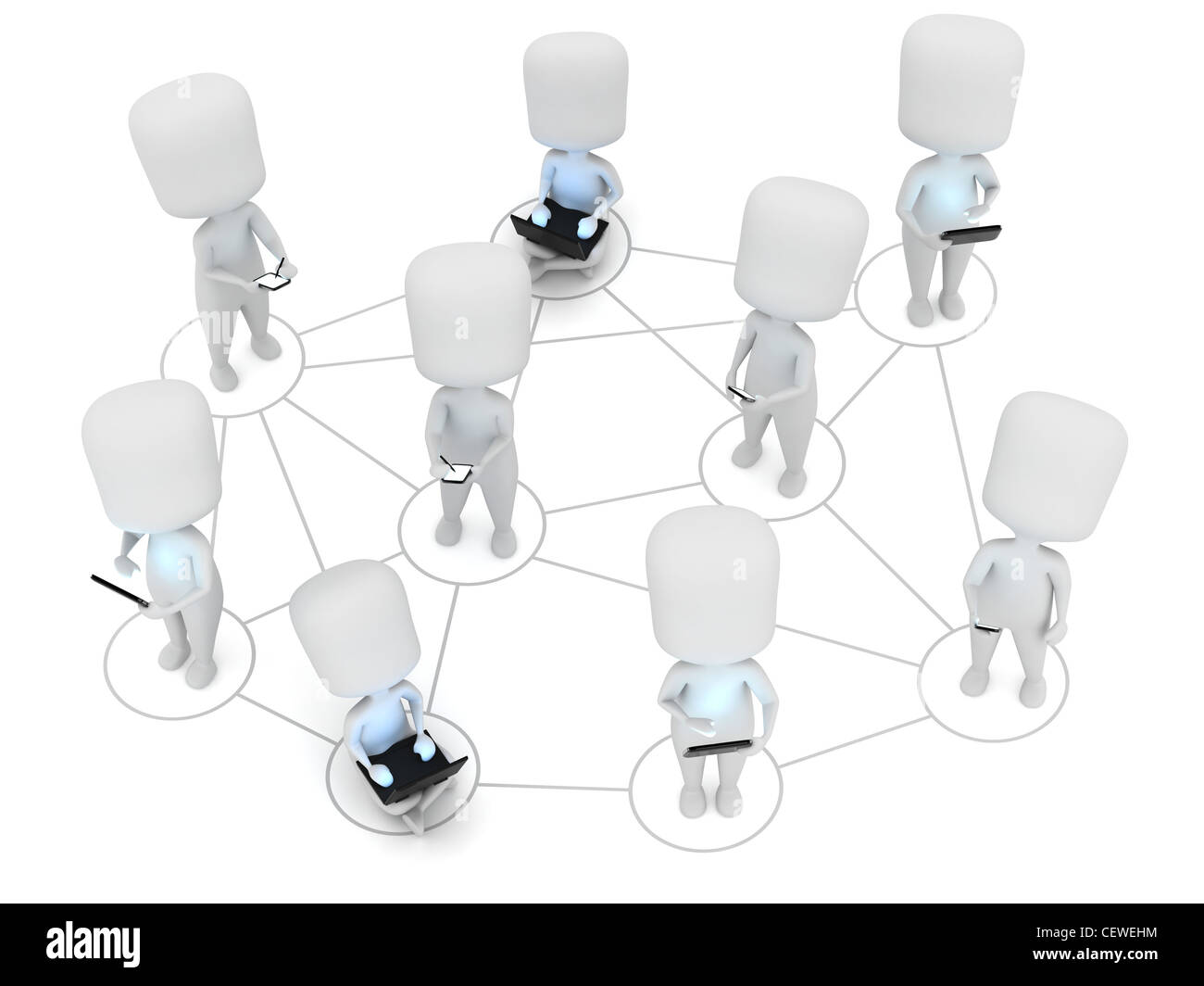 3D Illustration Representing Digital Connection / Social Media Stock ...