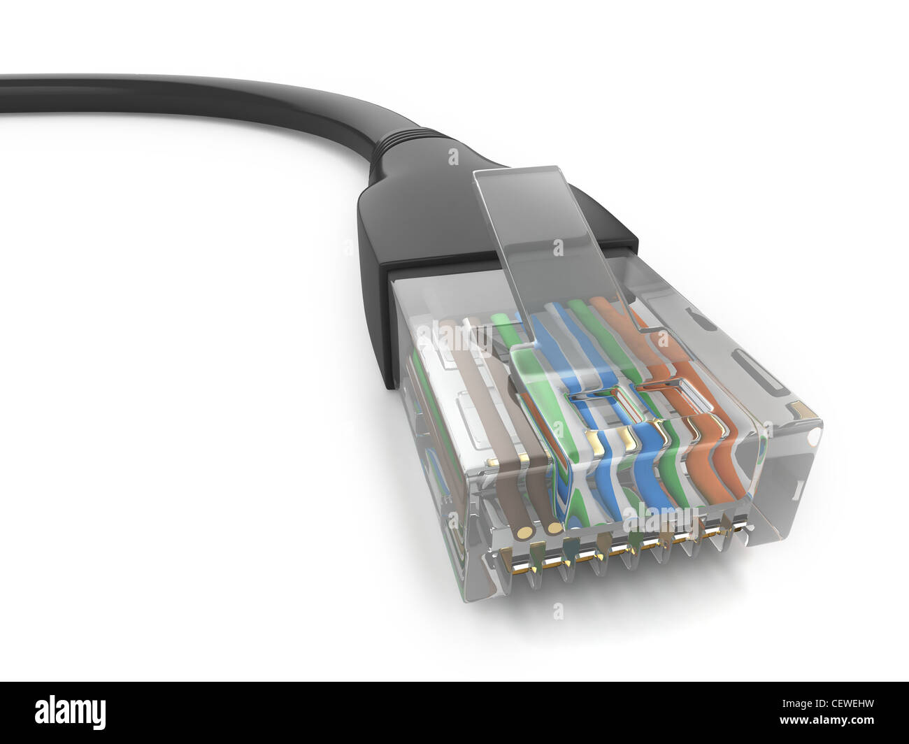 3D Illustration of an Ethernet Cable Stock Photo - Alamy