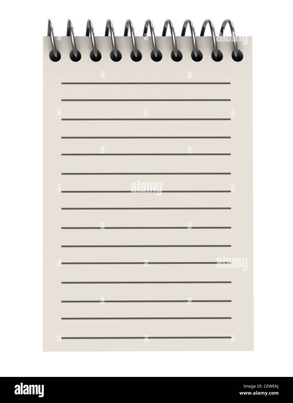 3D Illustration of a Notepad Stock Photo - Alamy