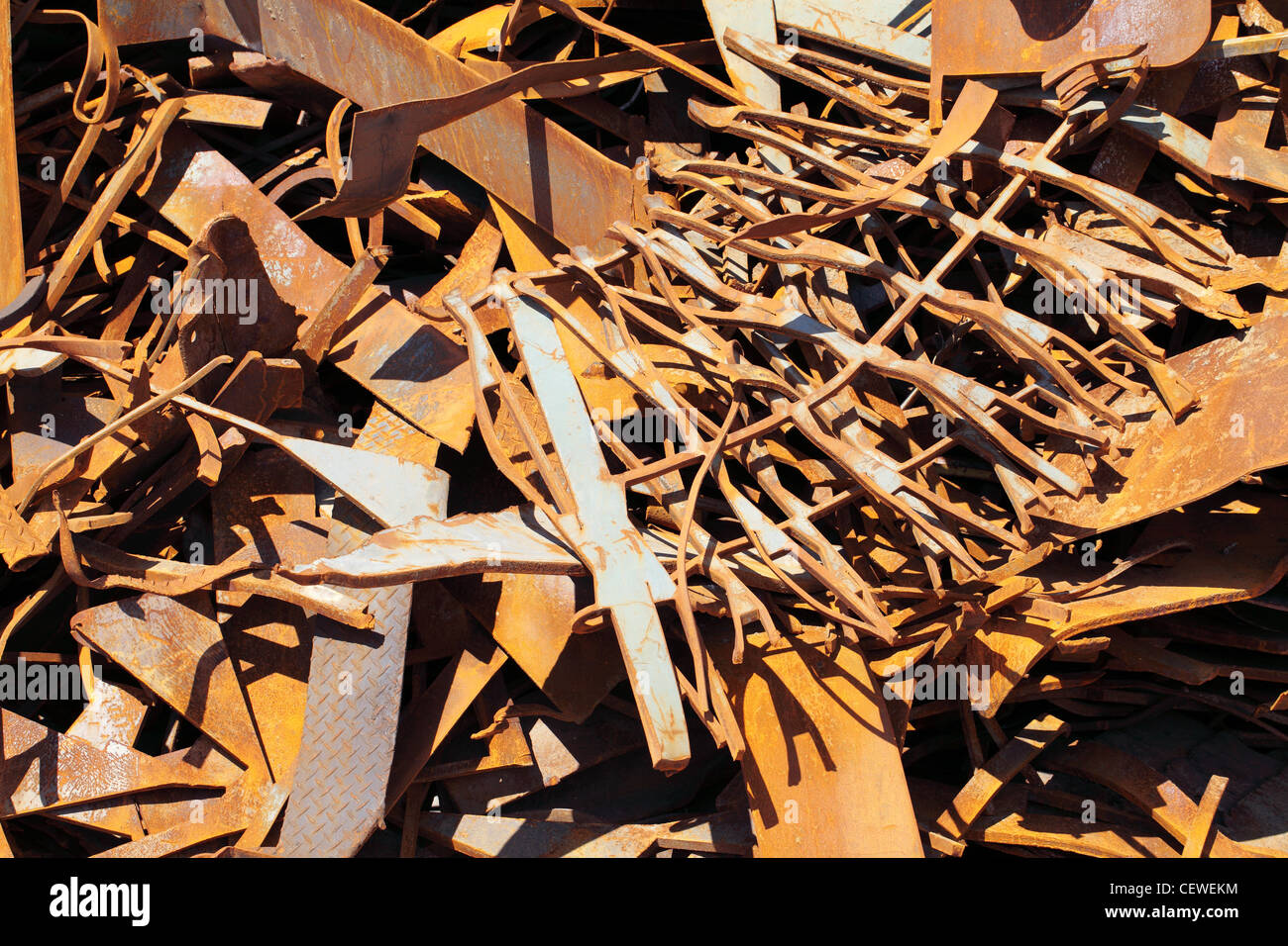 Pile of scrap metal, background Stock Photo - Alamy